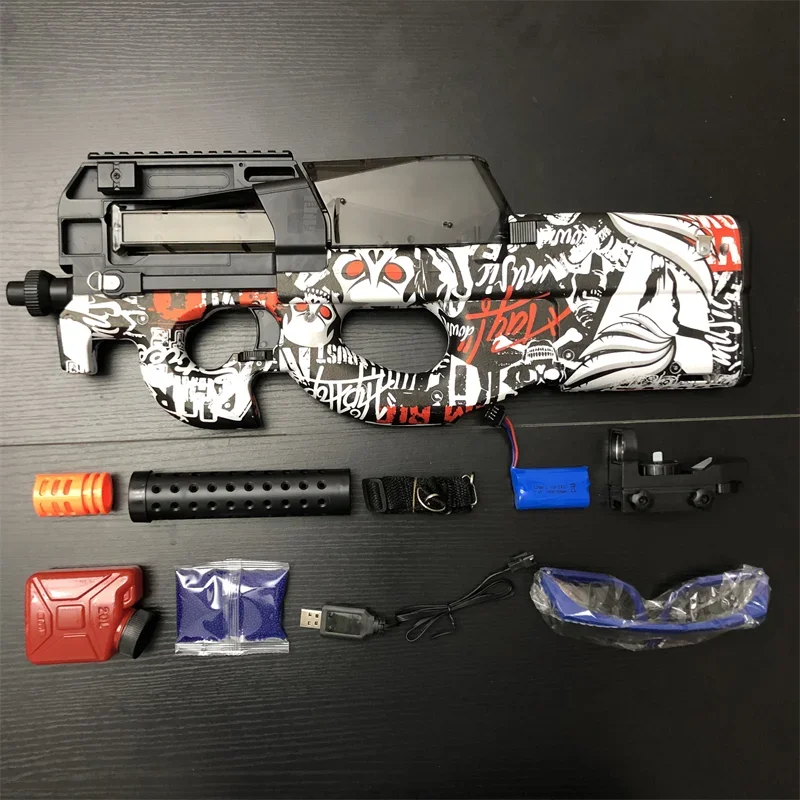 Pistola-de-juguete-de-edici-n-de-Graffiti-el-ctrica-P90-Arma-de ...