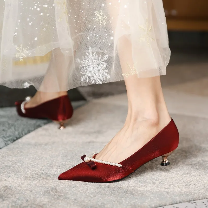 Women Pumps Shoes Women's Medium Heel Trend Spring Summer Patent ...