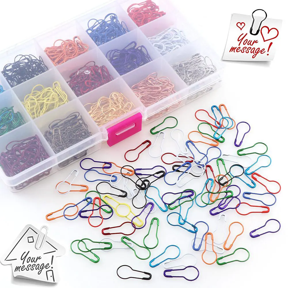 100pcs-Safety-Bulb-Pins-Colorful-Crochet-Stitch-Metal-Clips-Marker ...