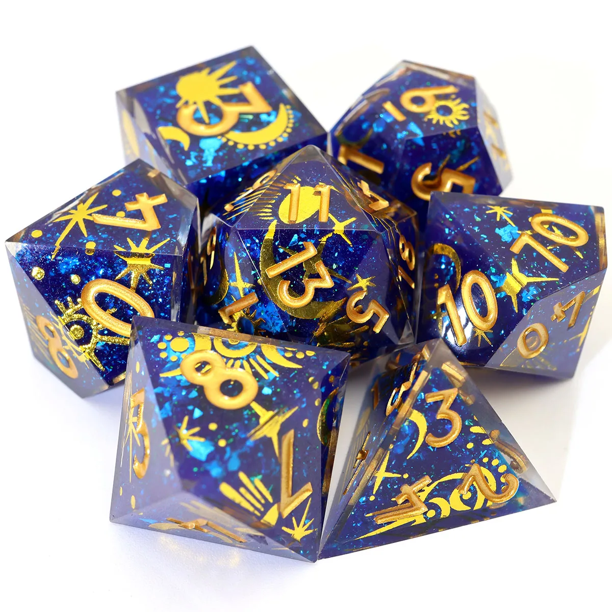 RPG-Dice-Polyhedral-Role-Playing-Table-Game-Board-Games-Sharp-Edge-Dice ...
