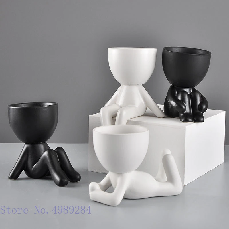 Ceramic Vase Cartoon Villain Cute Imitation Humanoid People Body Tree ...
