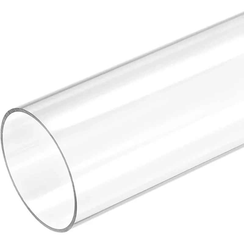 1pc 12"(305mm)L Clear Plastic Rigid Pipe Acrylic Round Polycarbonate ...