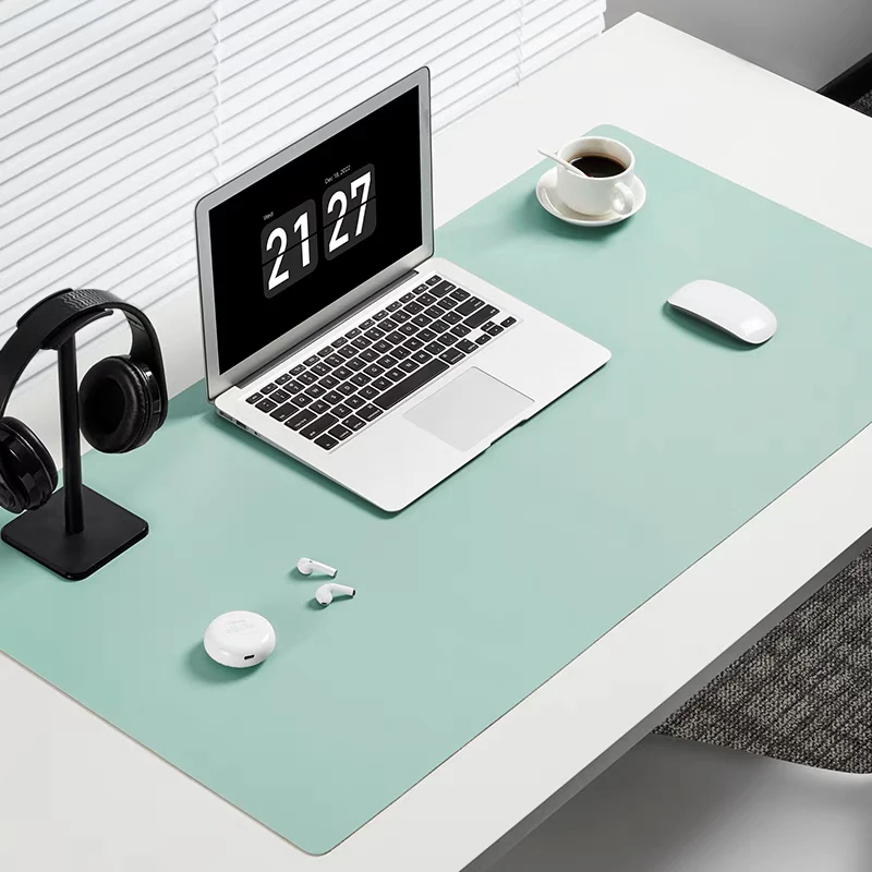 Mouse Pad Large Size Office Desk Protector Mat PU Leather Waterproof ...