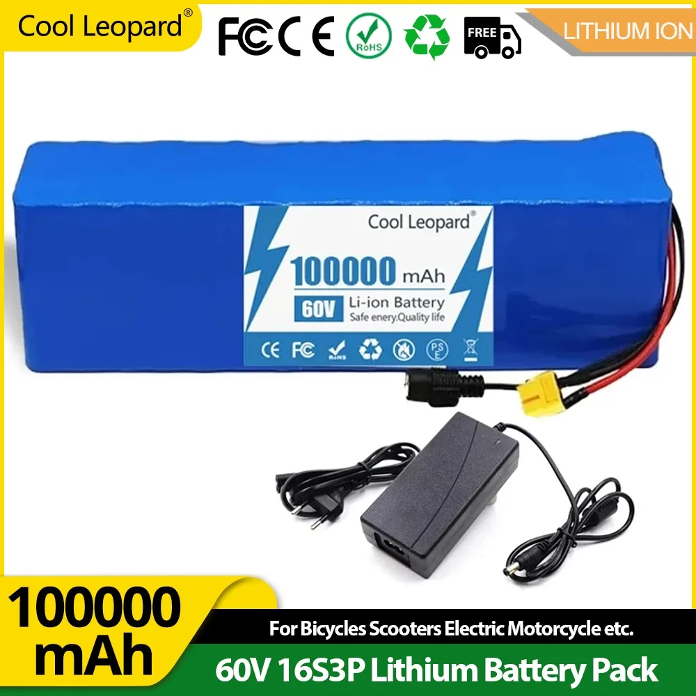 Lithium-Ion-Battery-16S3P-60V-100Ah-Rechargable-18650-Battery-Pack-High ...