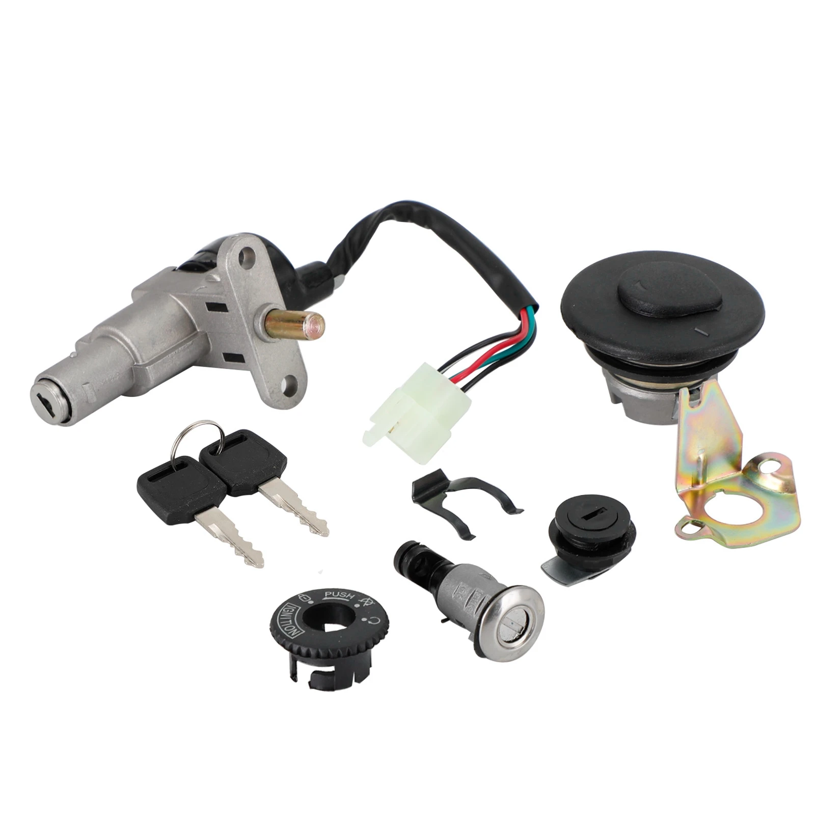 Key Ignition Switch Lock Set for GY6 50cc 70cc 90cc 100cc 110cc 125cc ...