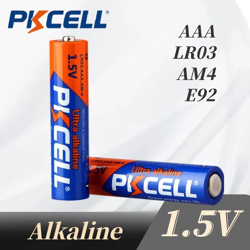 10PC-PKCELL-LR03-1-5V-Alkaline-Battery-E92-AM4-MN2400-MX2400-1-5Volt-3A ...