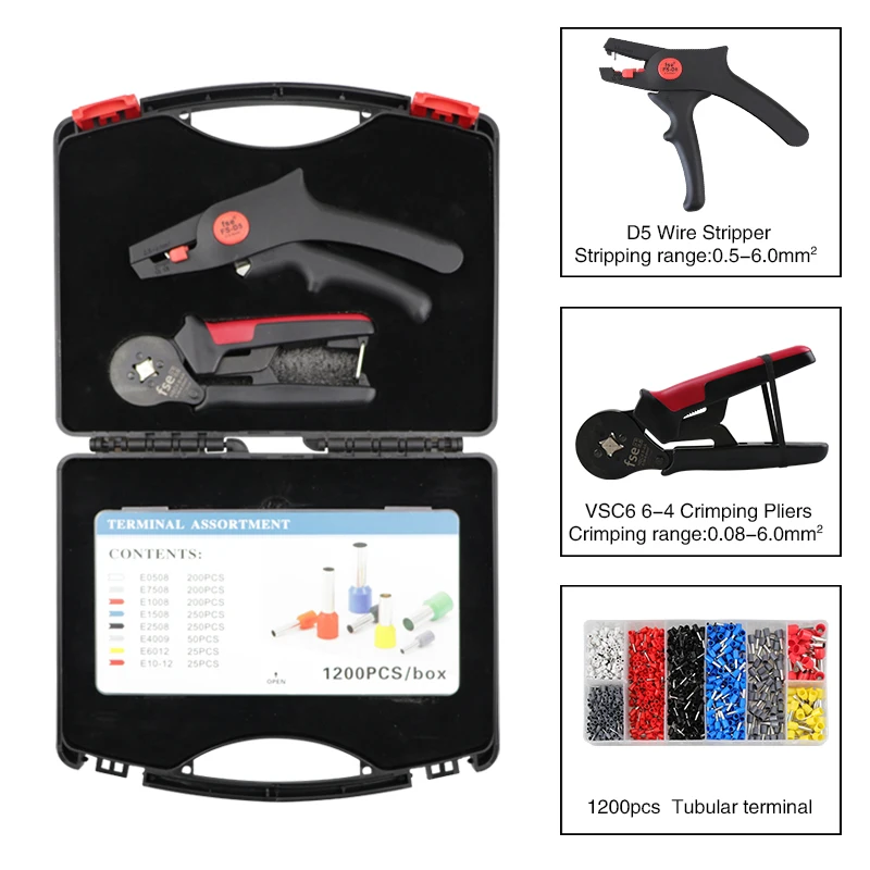 Crimping Pliers 6-4 Crimper Tools With Tubular Terminals Wire tripper ...