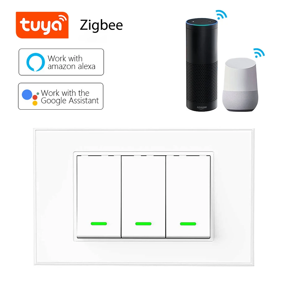 CBE-Tuya-Zigbee-US-Smart-Light-Switch-Smart-Home-Wall-Plug-1-2-3-Gang ...