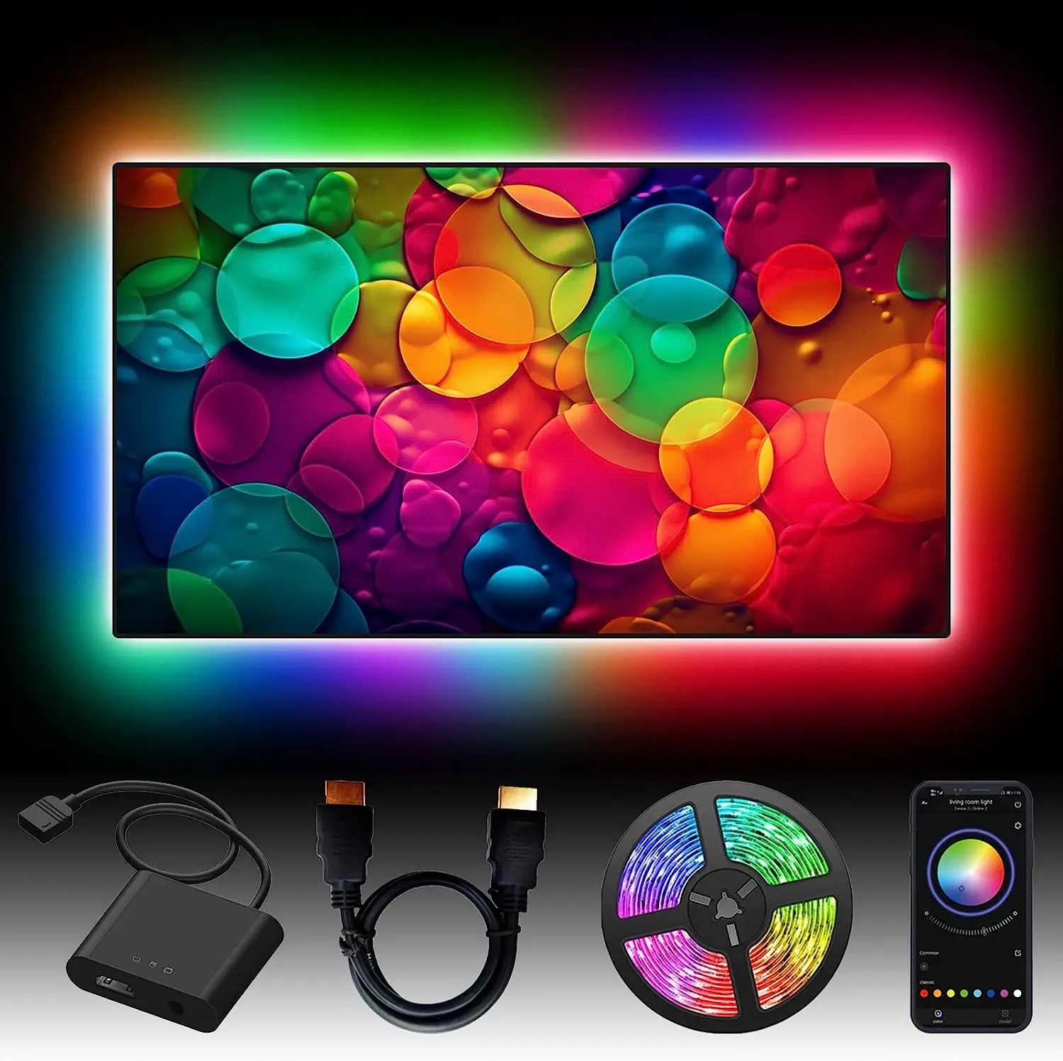 Tira-de-luces-Led-de-retroiluminaci-n-ambiental-para-TV-PC-dispositivos ...