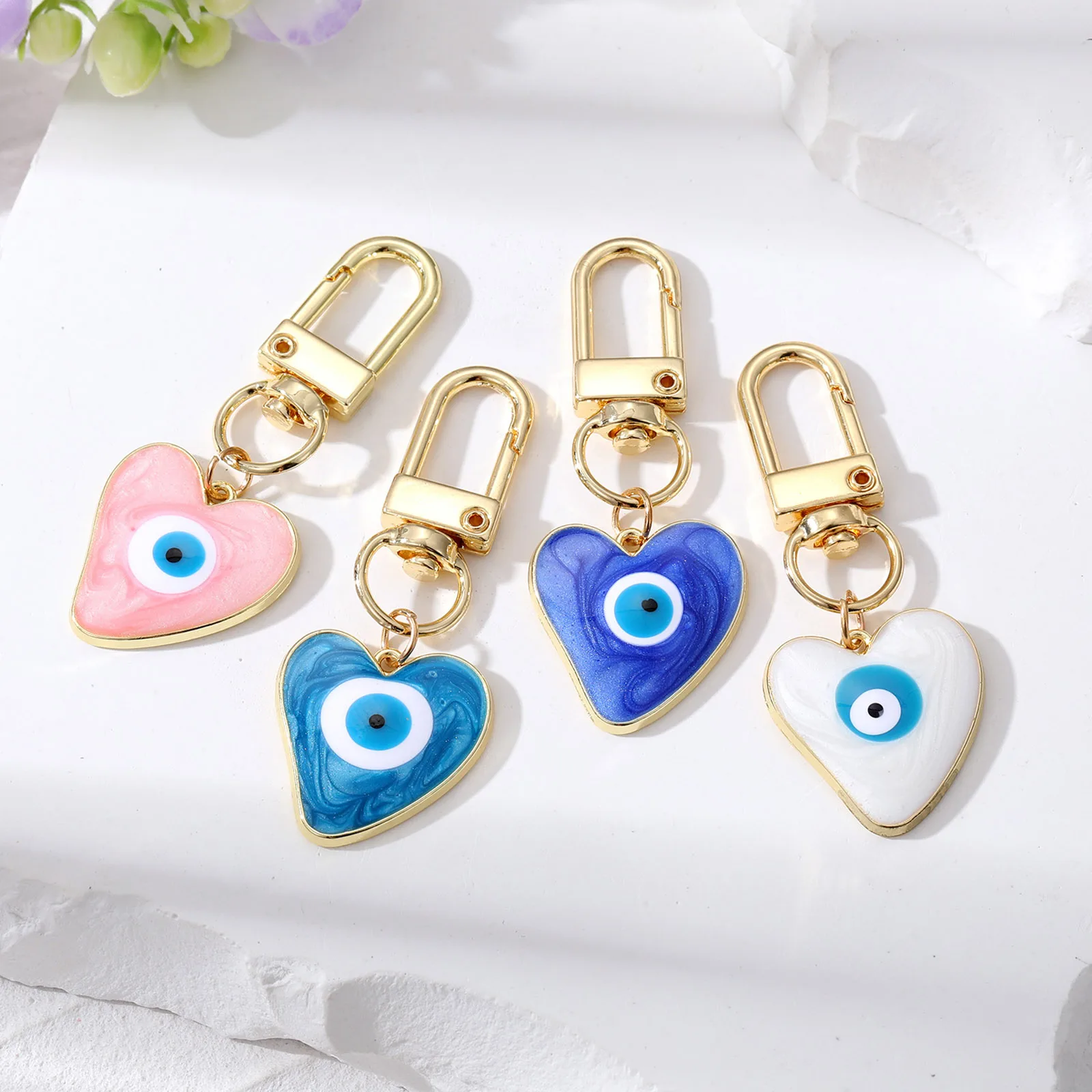 Fashion-Keychain-Turkish-Heart-Evil-Eye-Enamel-Pendant-Keychains-Blue ...