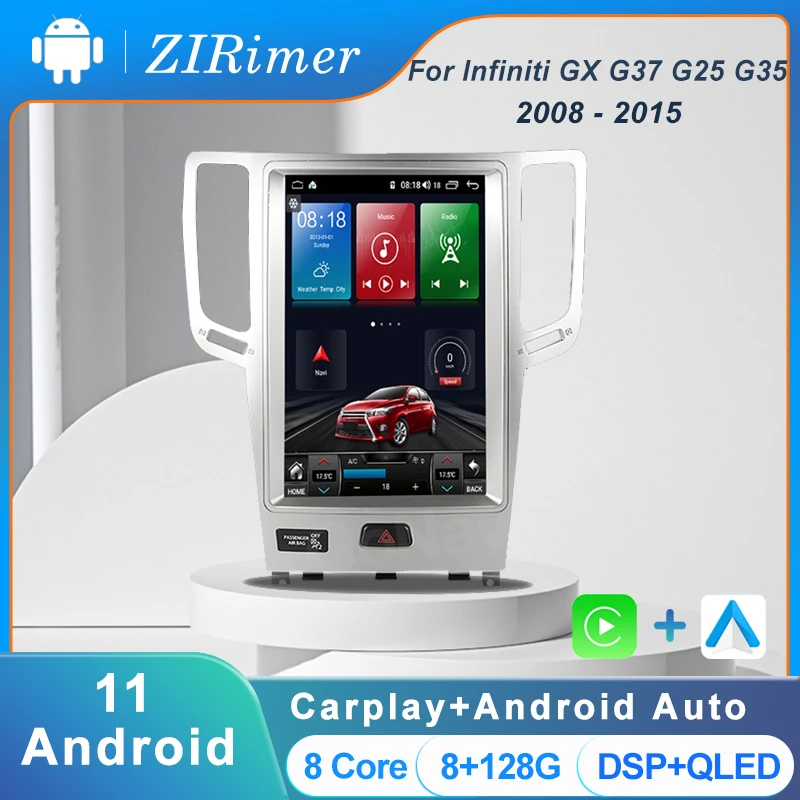 ZIRimer-Android-For-Infiniti-GX-G37-G25-G35-2008-2015-Car-Radio-Stereo ...
