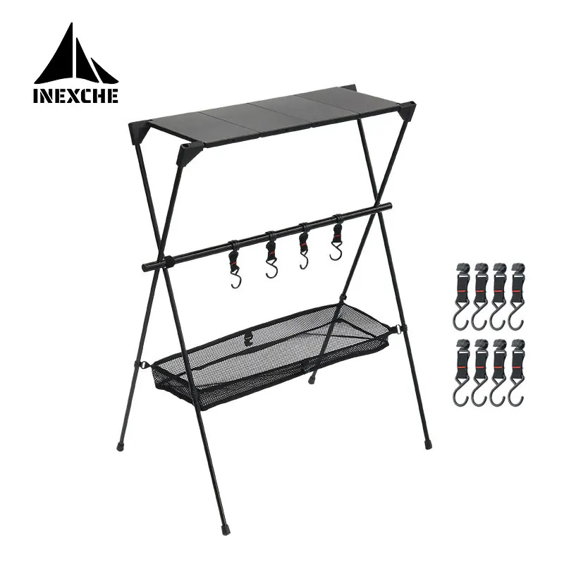 Outdoor-Camping-Hanging-Rack-with-Top-Plate-Aluminum-Alloy-Portable ...