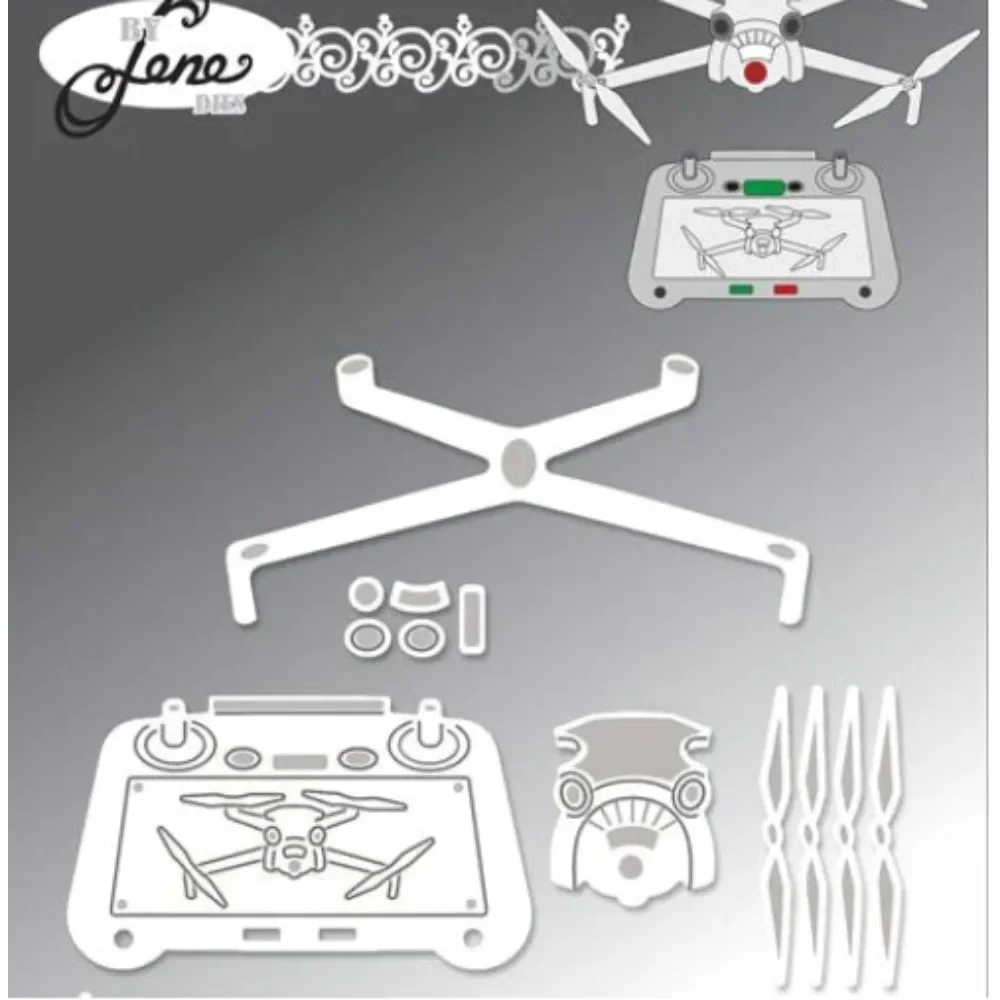 Remote-control-aircraft-for-DIY-Scrapbooking-Crafts-Dies-Cut-Stencils ...