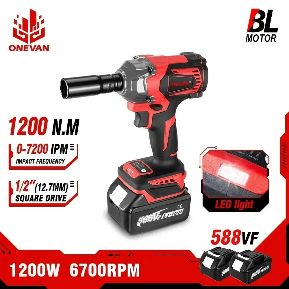 ONEVAN-1200-N-m-Brushless-Electric-Wrench-DTW500-Cordless-Impact-Wrench ...