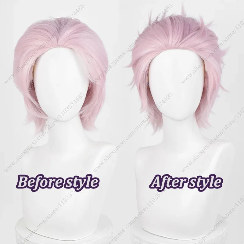 2025 11 Anime Mitsuki Kiryu Cosplay Wig 32cm/40cm Pink Short Heat ...
