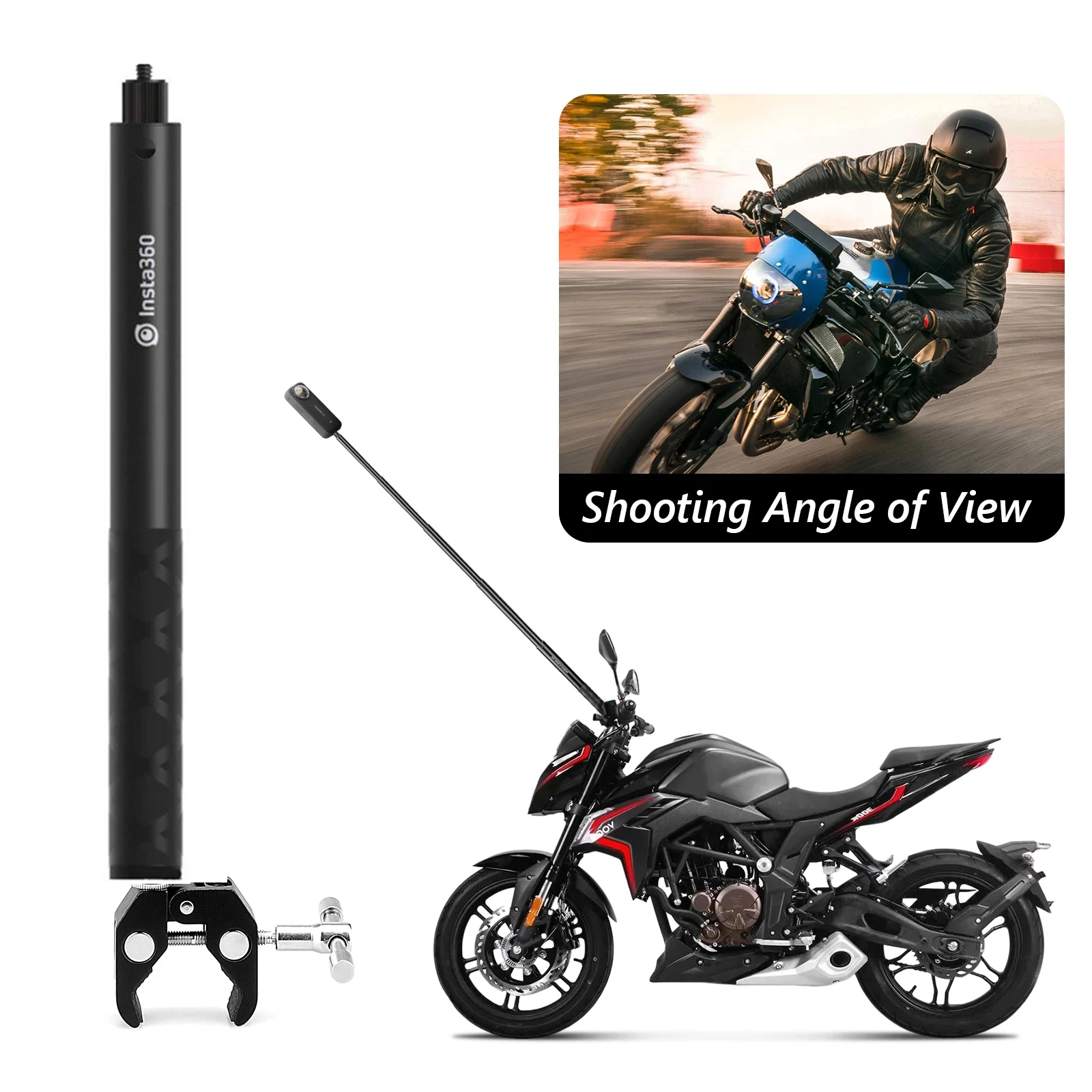 For Insta360 X3 One X2 Motorcycle 3rd Person View Invisible Selfie ...