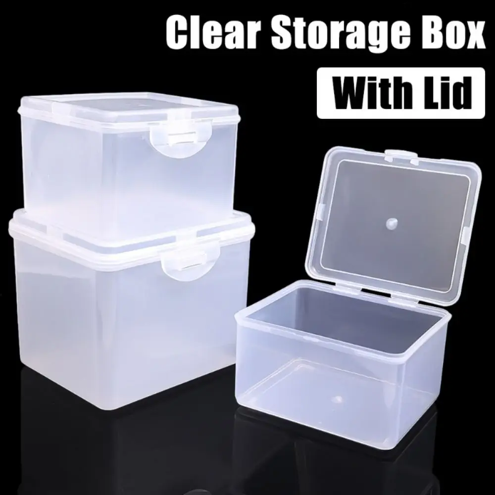 Multi-purpose-Transparent-Plastic-Storage-Box-Small-Rectangular-Shape ...
