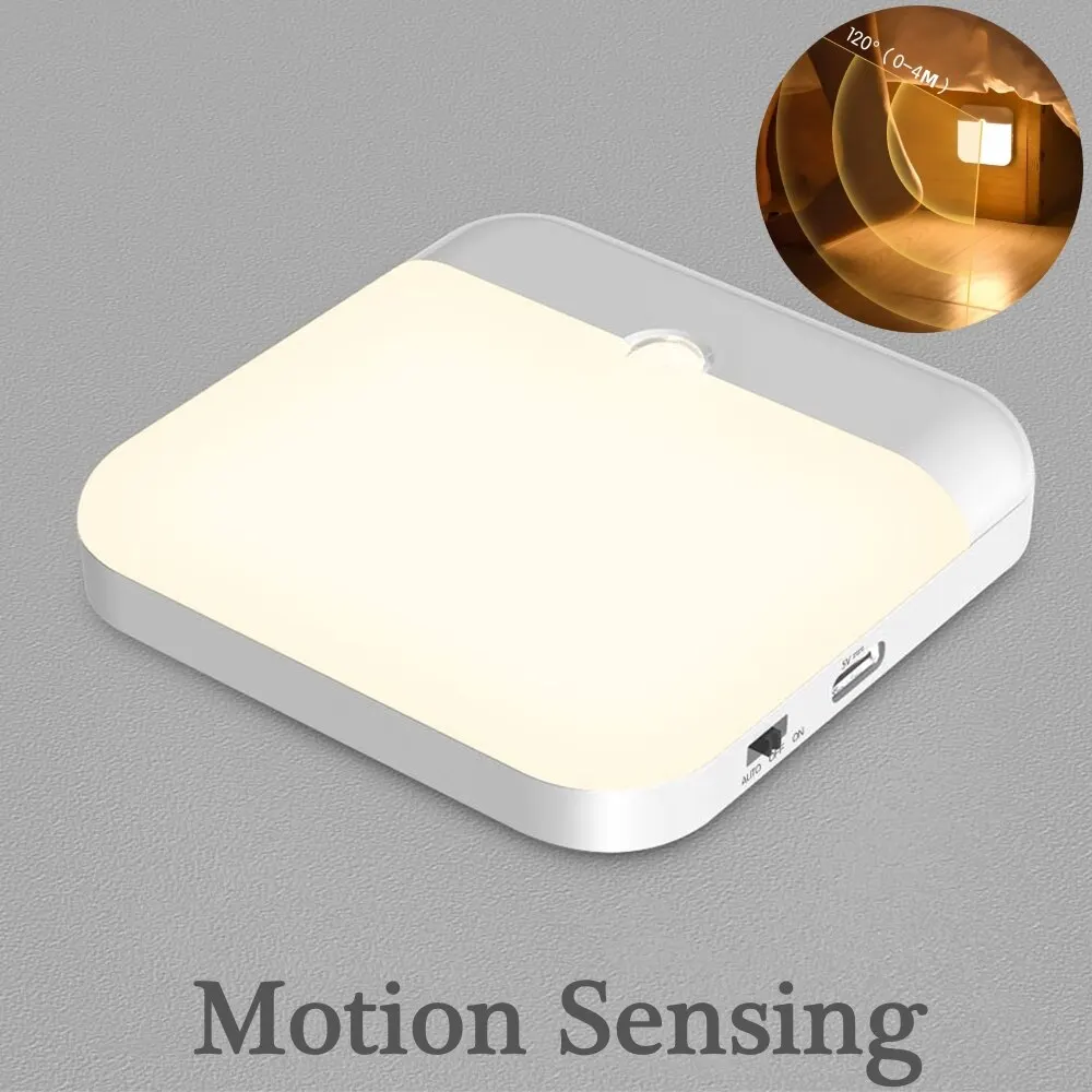 Bewegungs sensor LED Licht USB Aufladung quadratische Lampe für ...