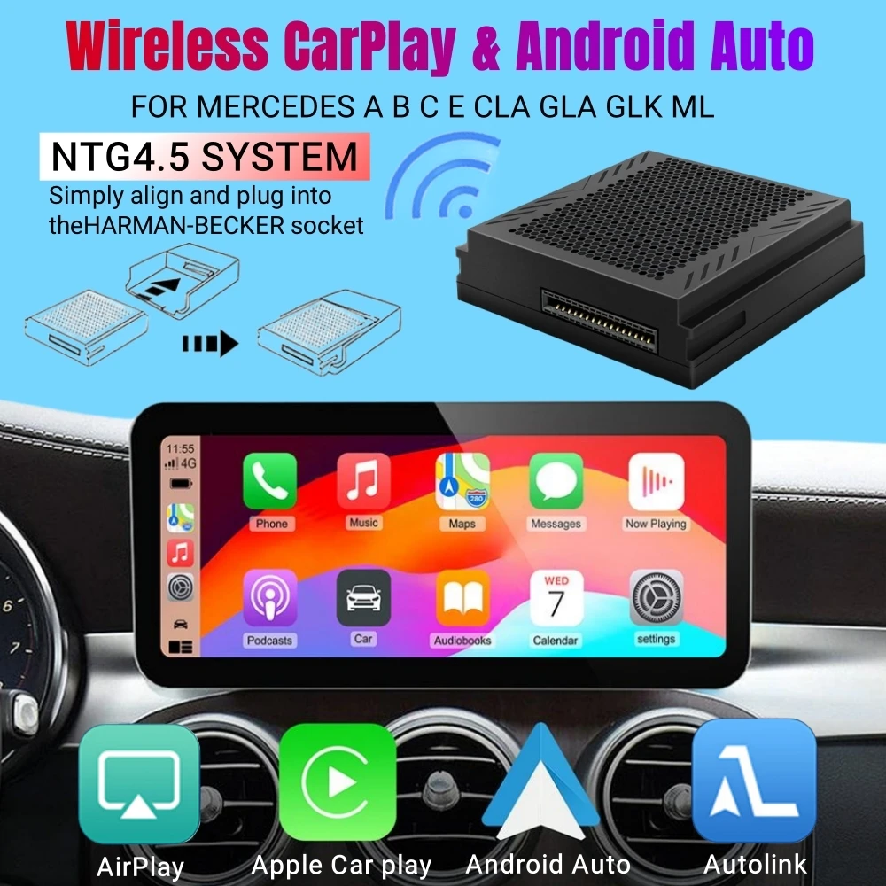 New-upgrade-Wireless-Carplay-Android-Auto-A-B-C-E-G-GLA-CLA-GLK-ML ...