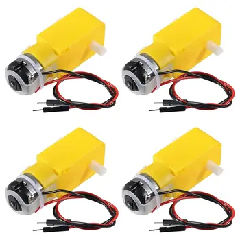 4pcs TT Motor Electric Motor DC 3V-6V Dual Shaft Geared Motor Gearbox ...