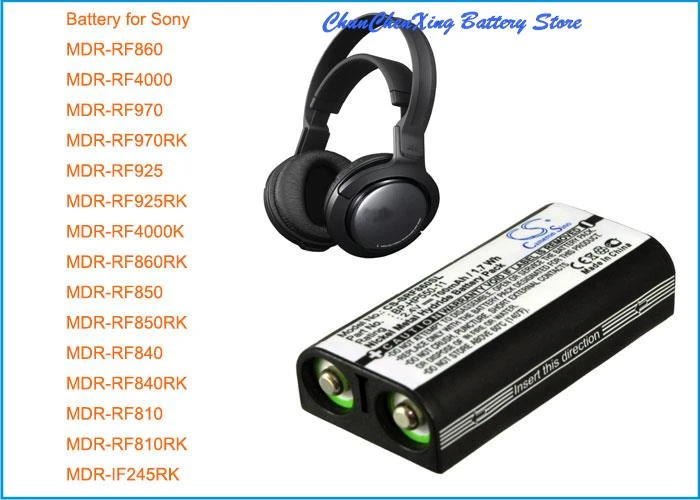 Cameron Sino 700mAh Battery BP-HP550-11 for Sony MDR-IF245RK, RF4000 ...