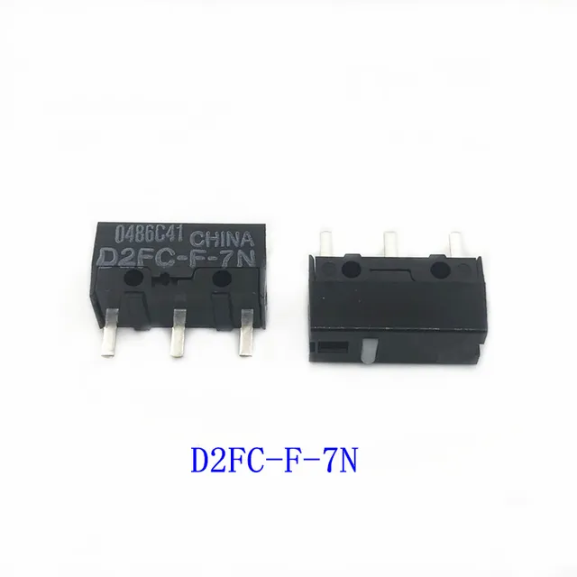 2Pcs New original mouse micro switch D2FC-F-7N 10m 20m OF D2FC-F-K(50M) D2F D2F-F D2F-01 D2F-01L ...