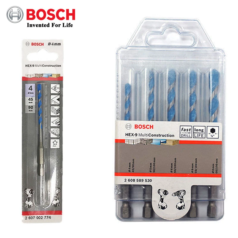 Bosch-Hex-handle-Multi-Construction-Drill-Bits-Masonry-Concrete-Wood ...