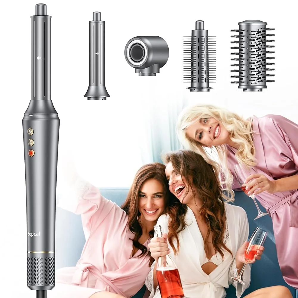 5-in-1 Hair Dryer Airstyler Ion Multistyler Hot Air Brush, 110,000 rpm ...