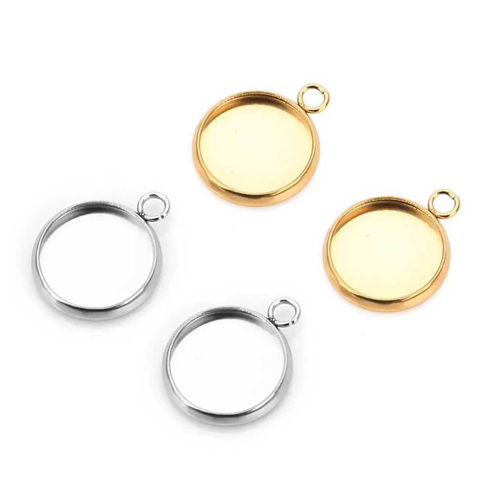 10pcs-Stainless-Steel-Single-Loop-Round-Cabochon-Base-Tray-Bezels-Blank ...