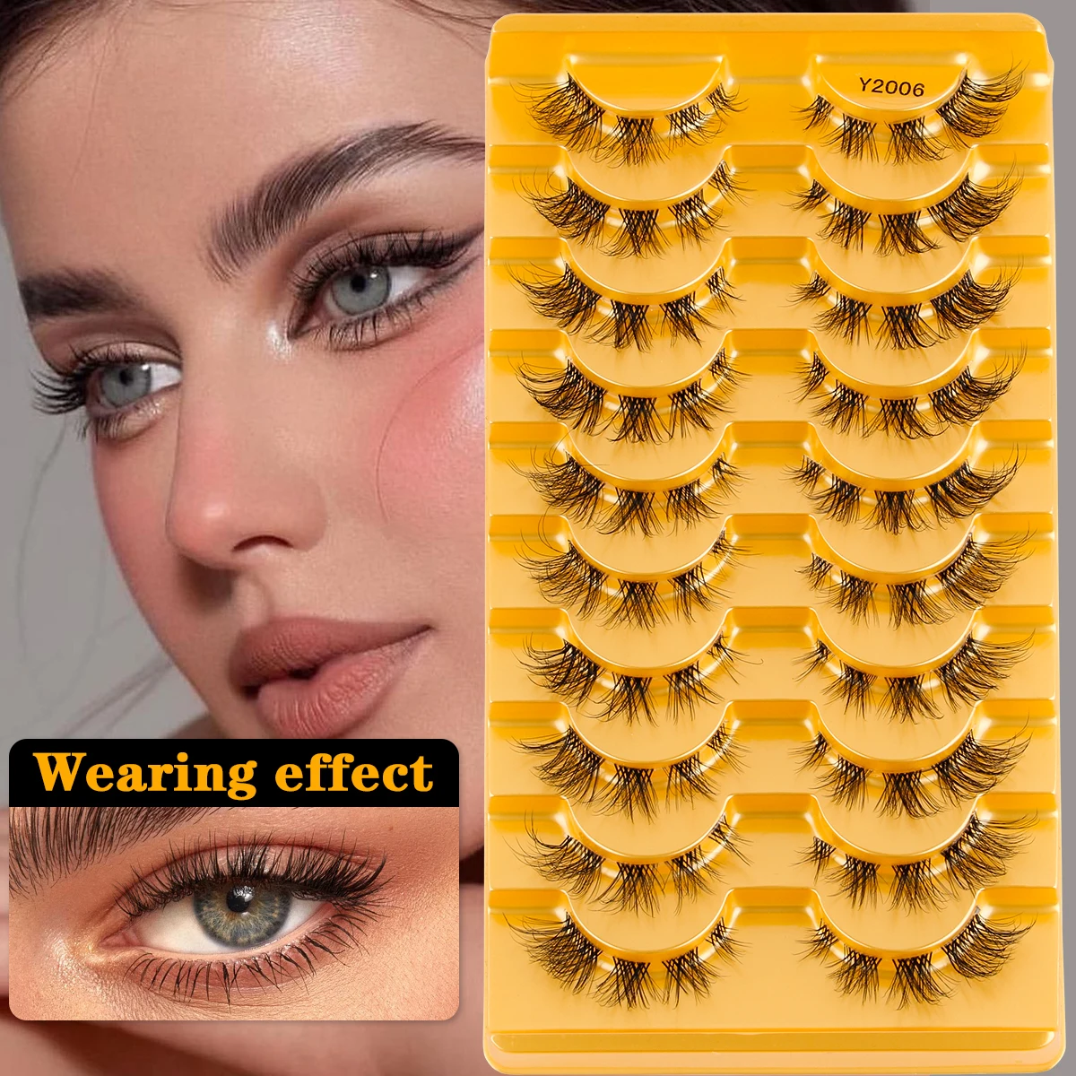 3-10Pair-Natural-Mink-Eyelashes-Wispy-Faux-3D-Mink-Lashes-Reusable ...