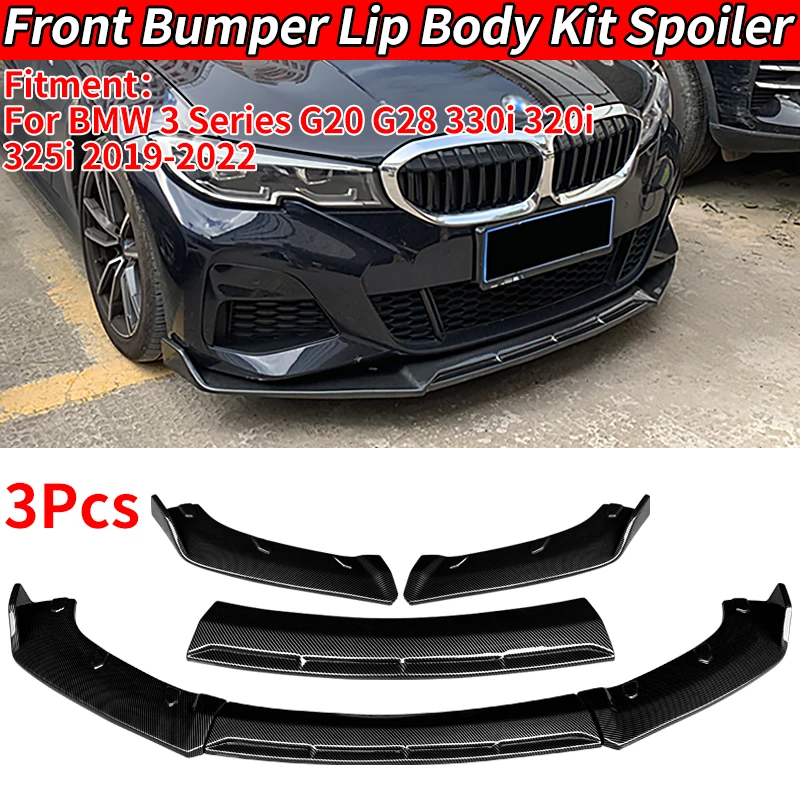 자동차 앞 범퍼 립 스포일러 스플리터 디퓨저 분리형 바디 키트 커버 가드 Mp 스타일 G20 Bmw 3 시리즈 G20