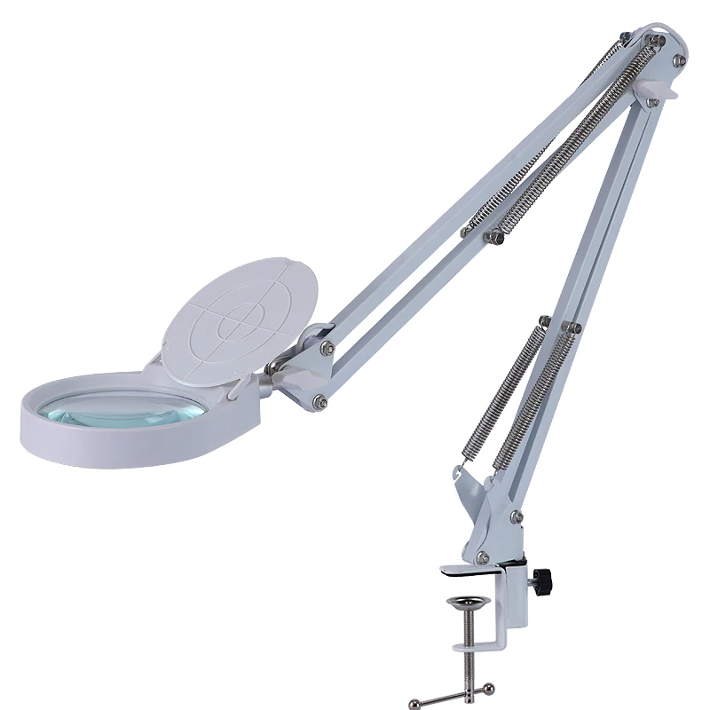 White-Foldable-Magnifying-Glass-15X-with-LED-Light-Third-Hand-Soldering ...