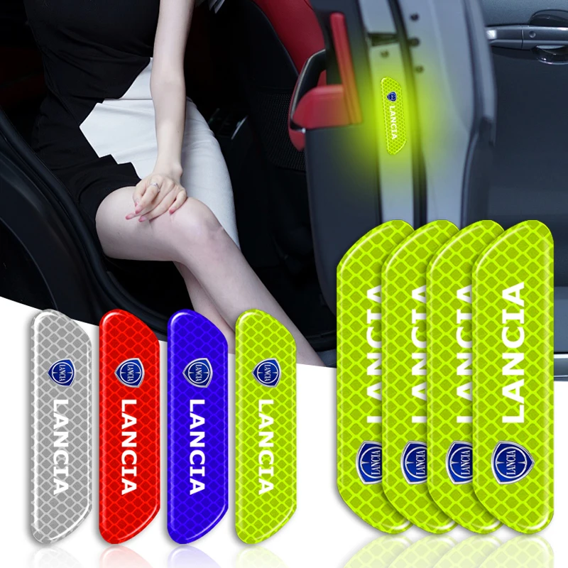 4pcs-Car-Door-Reflective-Strips-security-Warning-Stickers-For-Lancia ...