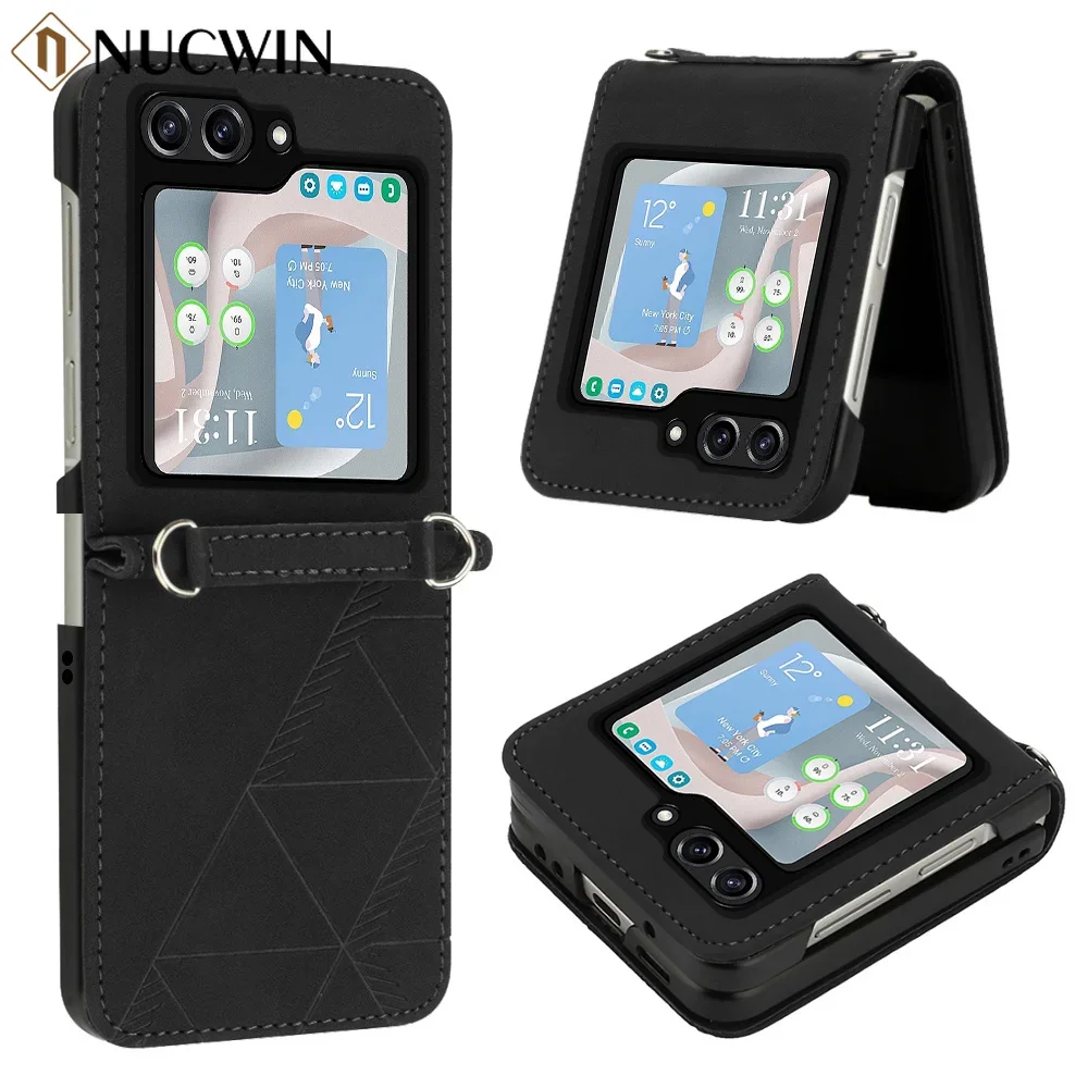 For-Samsung-Z-Flip-6-5-Luxury-business-leather-case-For-Samsung-Galaxy ...