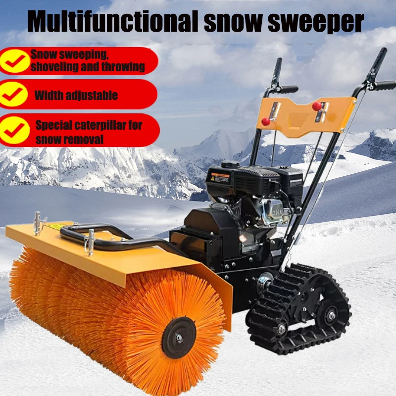 Multifunctional Hand Push Snow Plow Behind Road Snow Removal Machine ...
