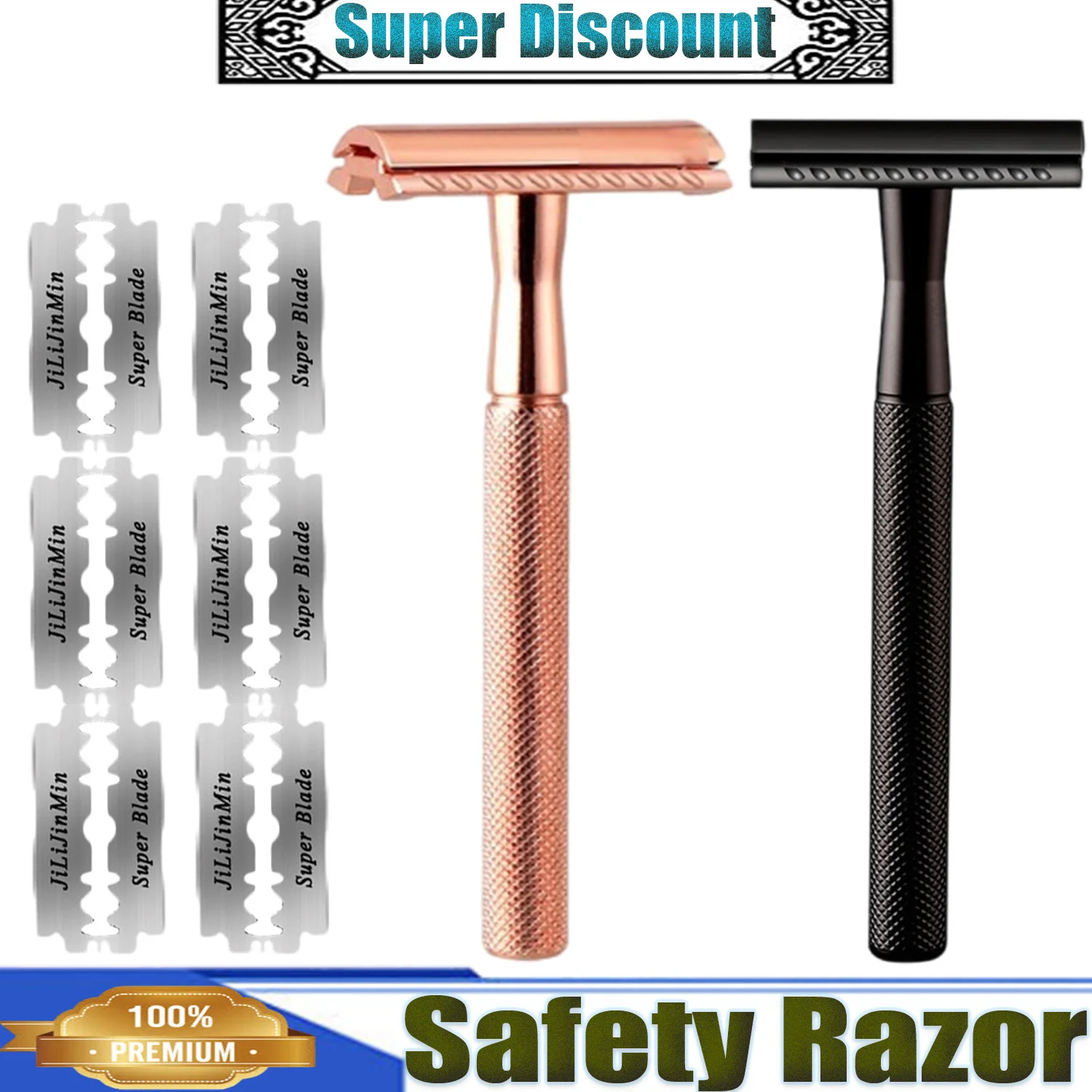 Safety-Razor-With-20-Blades-Classic-Double-Edge-Manual-Shaver ...