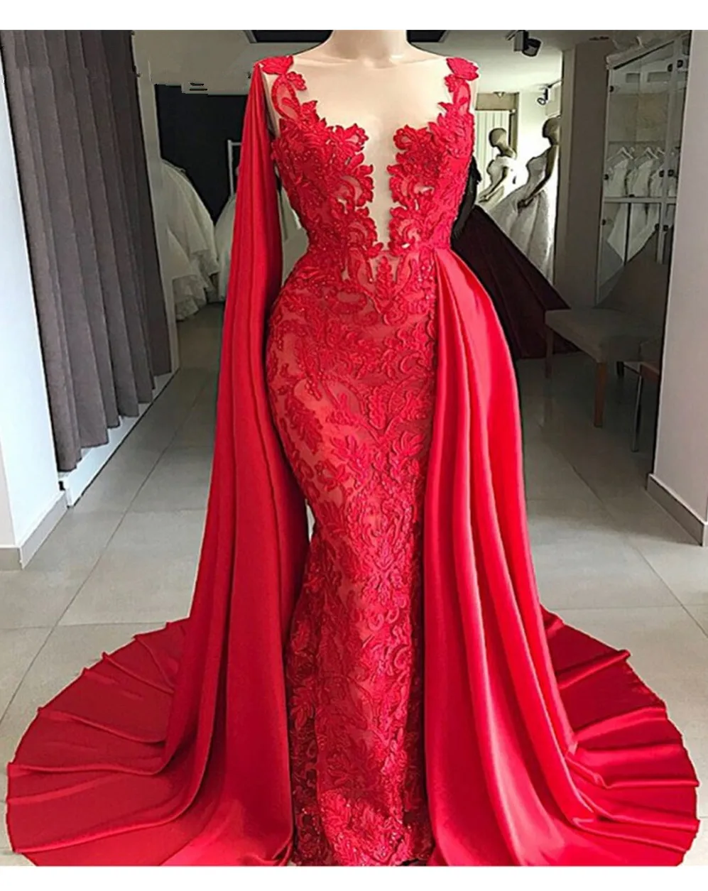 Happy-bt-Robe-de-soir-e-sir-ne-col-rond-pour-femme-manches-cape ...