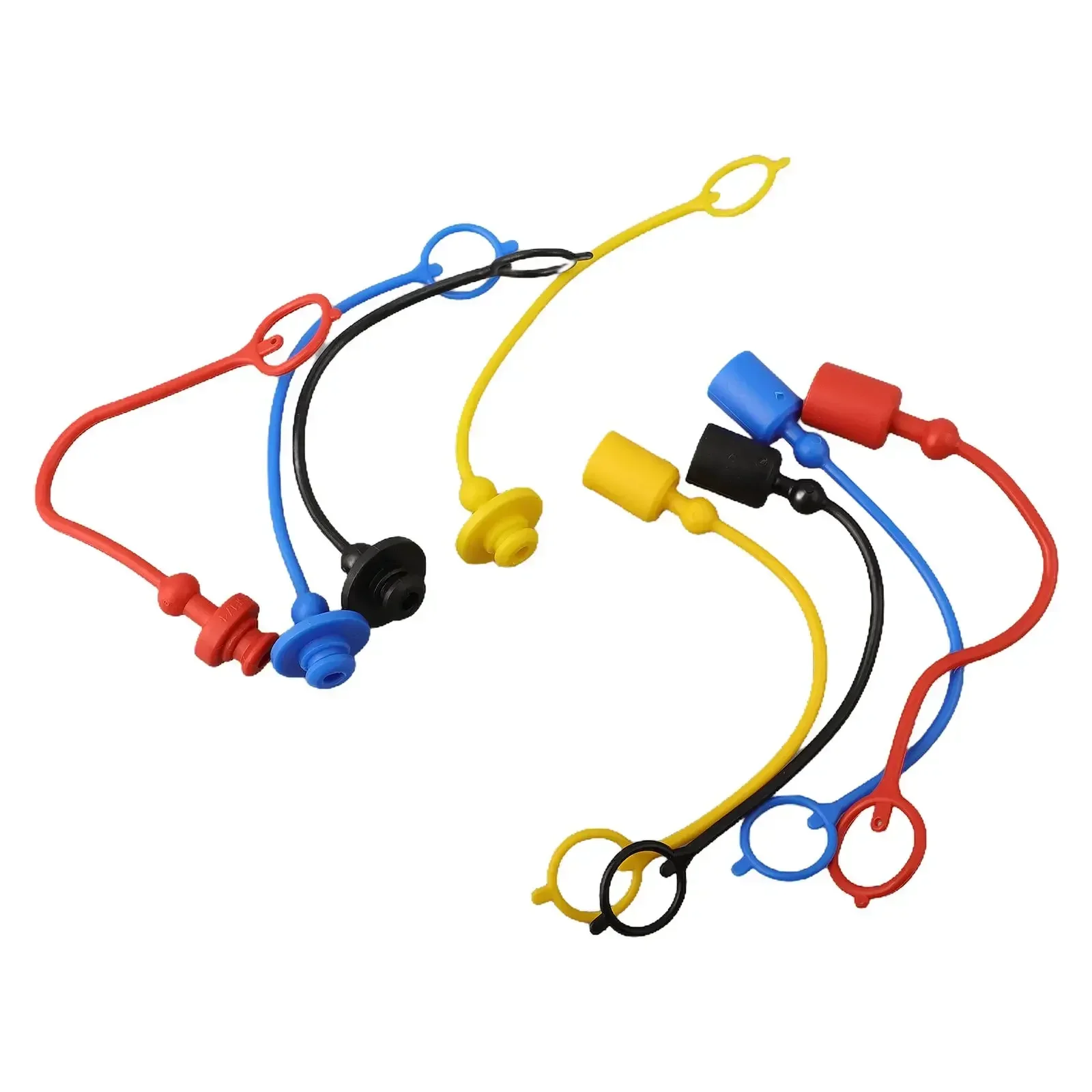 8pcs Hydraulic Quick Coupler Male Dust Cap And Female Plug Cover 1/4 3/ ...