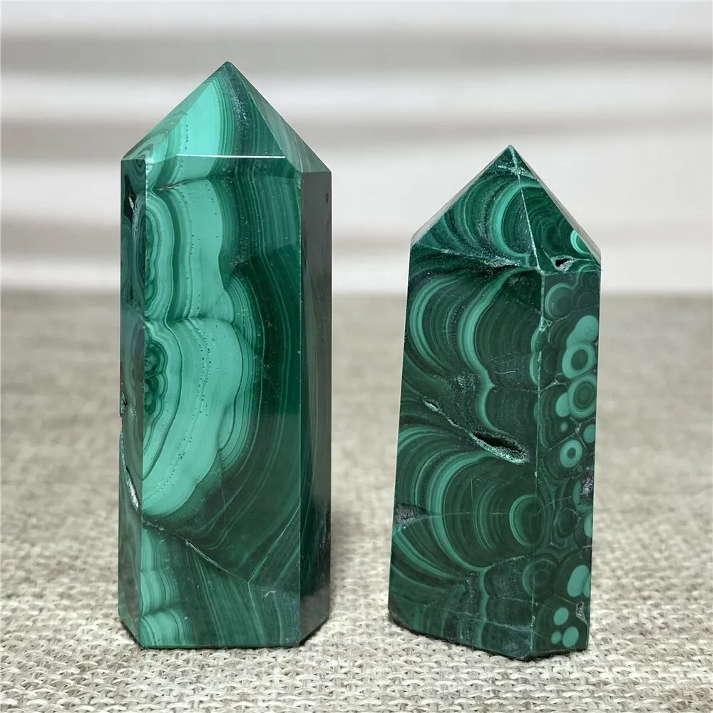 Malachite Tower Natural Stone And Crystal Healing Gems Meditation ...