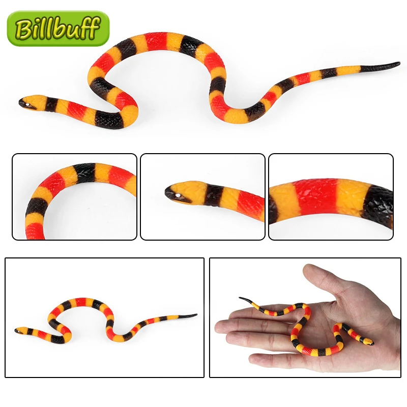 14.5cm Simulation Wild Reptile Animal Coral Snake Action Figures ...