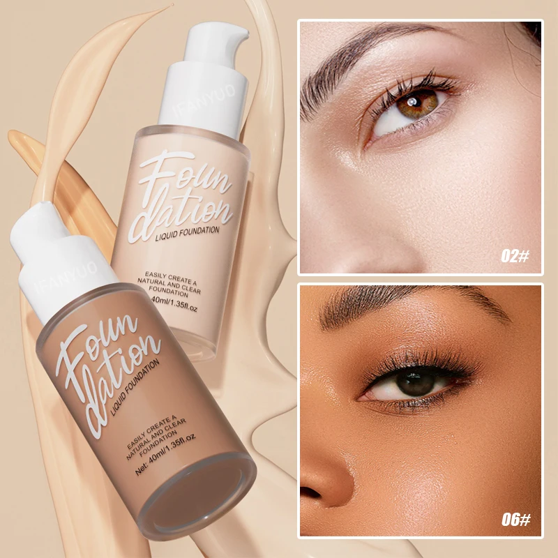 40ML-Liquid-Foundation-Oil-control-Moisturizing-Matte-Concealer ...