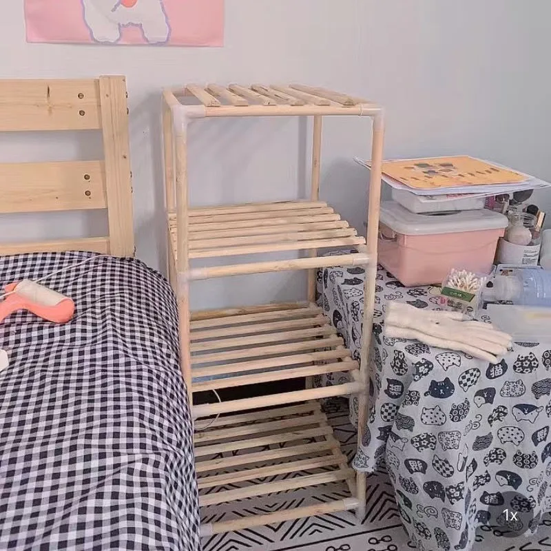 Multifunctional Thickened Solid Wood Floor Storage Rack Bathroom Home ...