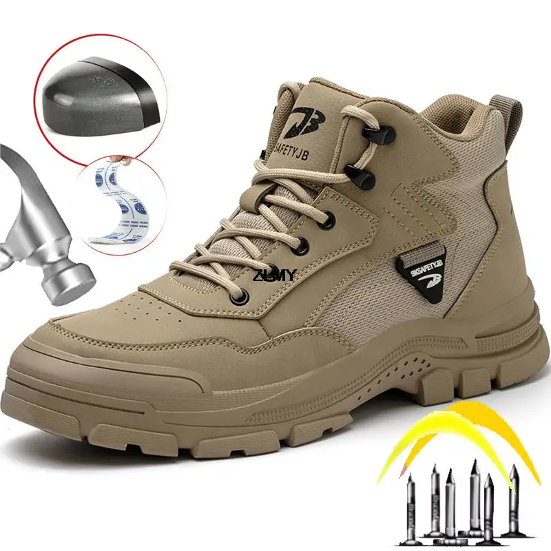 ZLMY-Construction-Work-Safety-Boots-Men-High-Top-Steel-Toe-Safety-Shoes ...