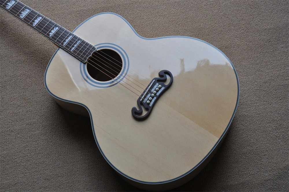 Guitarra acústica jumbo J200, instrumento musical con acabado Natural ...