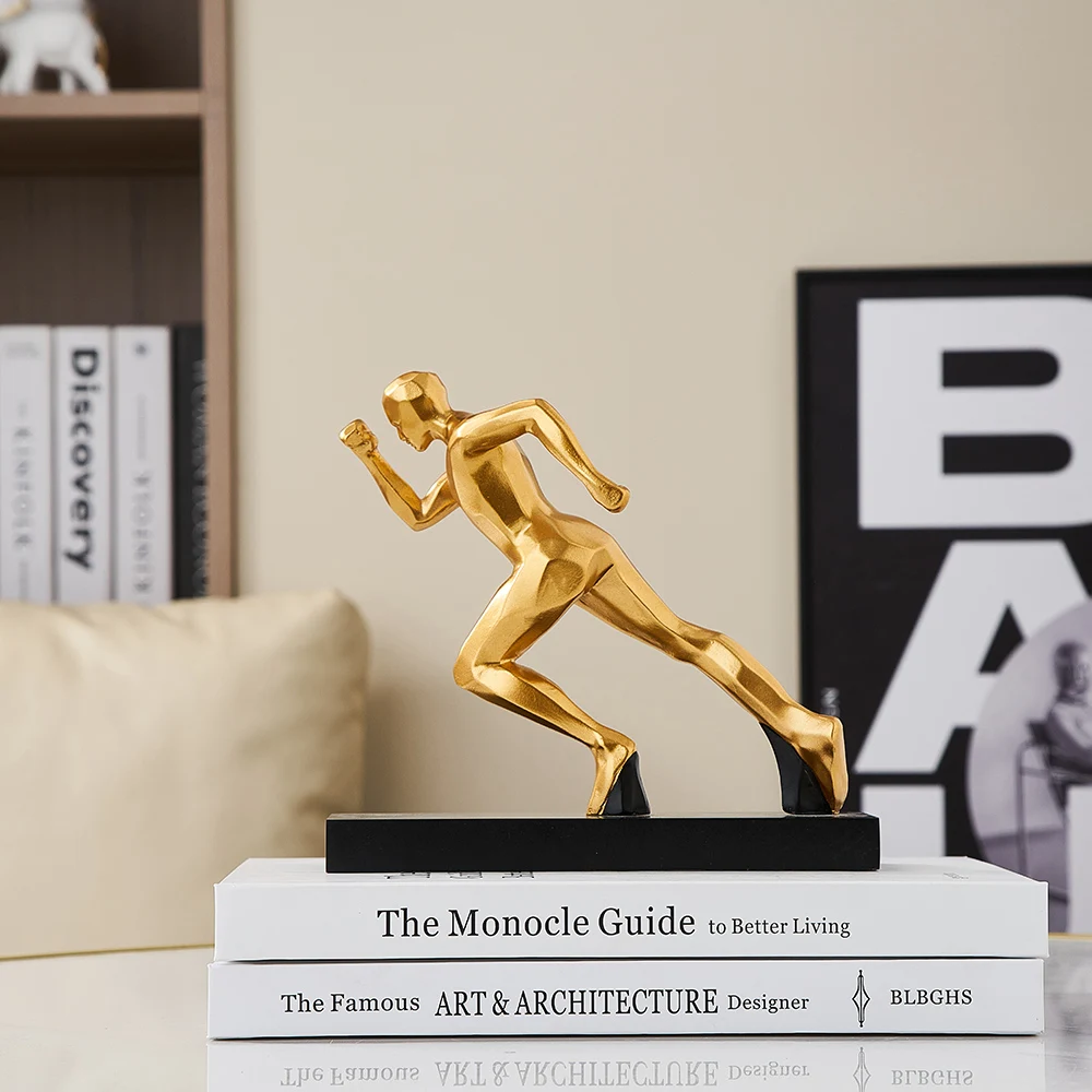 Modern-Abstract-Runner-Ornaments-Gold-Figurines-Office-Accessories ...