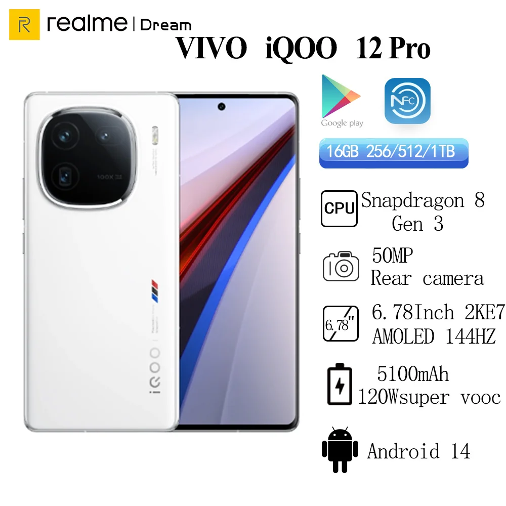 ViVO-iQOO-12-Pro-New-Snapdragon-8-Gen-3-5100mAh-120W-SuperVOOC-50W ...
