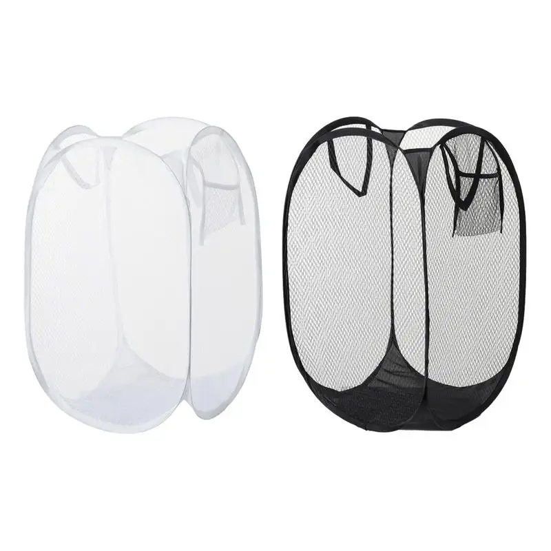 Folding-Laundry-Basket-Large-Collapsible-Washing-Basket-Pop-Up-Mesh ...