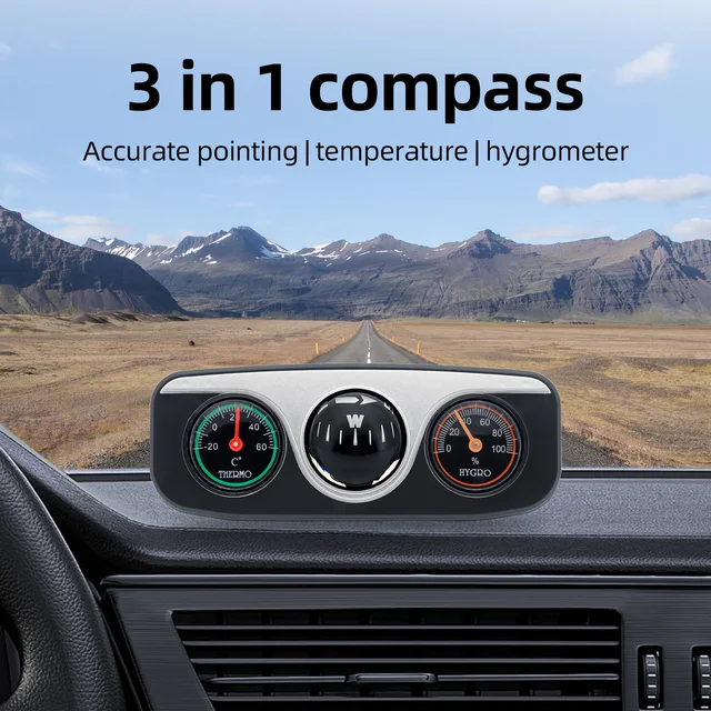 Mobile Auto Thermometer Compass CNANRNANC Thermometer Auto Thermometer