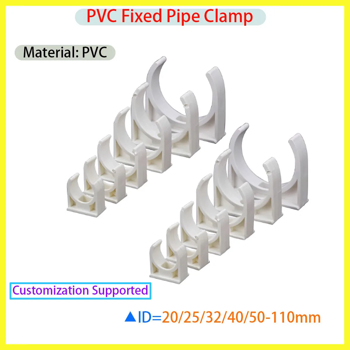 PVC Pipe Clamp Bracket Garden Irrigation System Accessories 20/25/32/40 ...