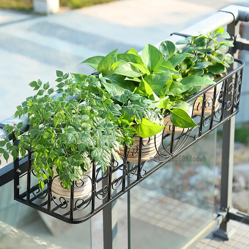 Balcony-Hanging-Flower-Rack-Iron-Railing-Wall-Flower-Pot-Rack-for ...